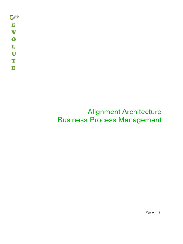 Alignment Architecture For Business Process Management | PDF | Business ...