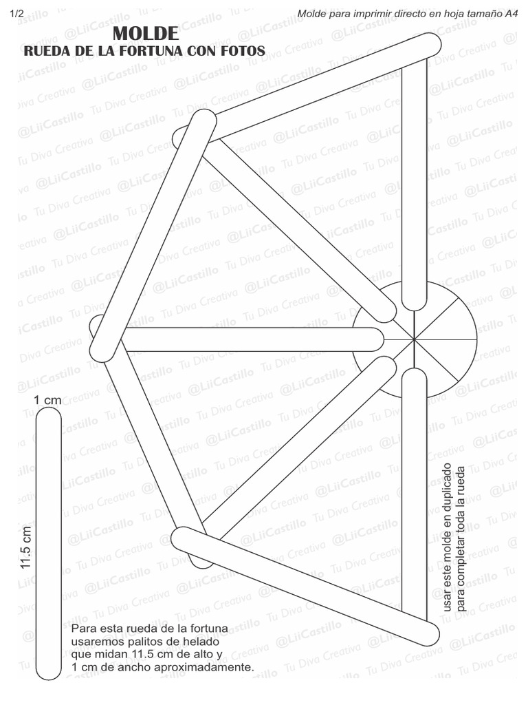 MOLDE - Rueda de La Fortuna Con Fotos - Palitos Helado | PDF
