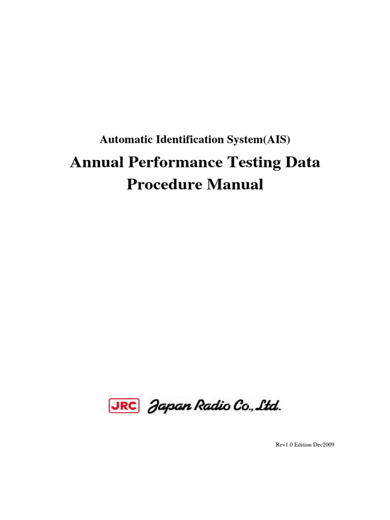 AIS Annual Performance Testing Manual | PDF | Electronics | Information ...