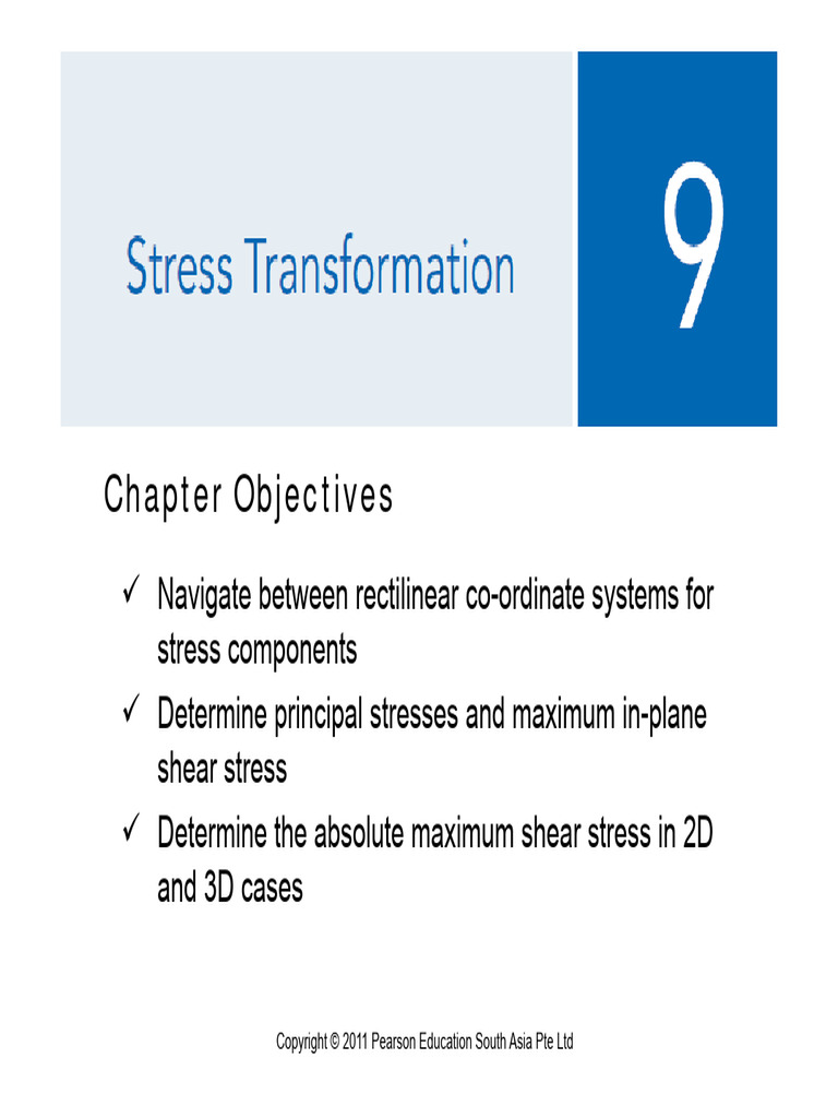 1 Stress Transformation Lec | PDF | Stress (Mechanics) | Continuum ...