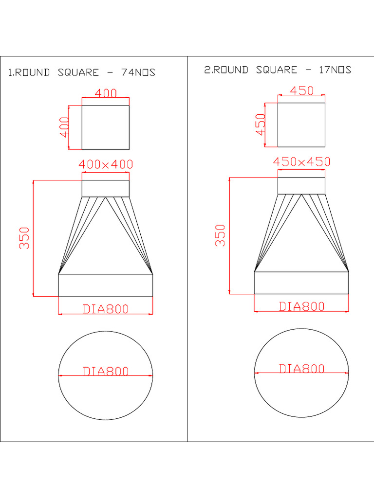 Square To Round Duct-Model | PDF