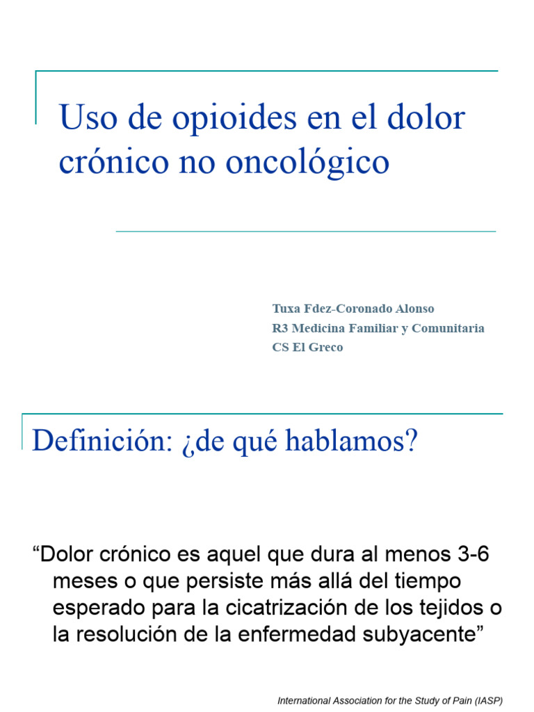 Uso de opioides en DCNO | PDF | Analgésico | Oxicodona