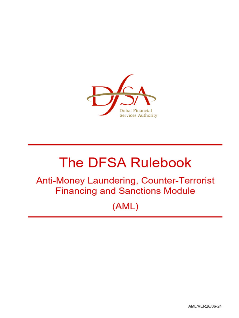 DFSA AML Compliance Rulebook Overview | PDF | Terrorism Financing ...