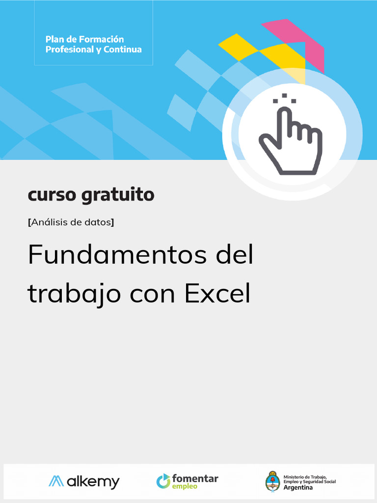 01. Manual 1.1_ Fundamentos del trabajo de datos con Excel | PDF | Microsoft Excel | Hoja de cálculo