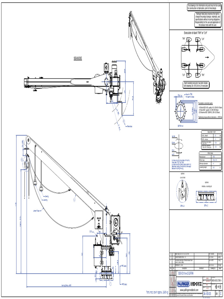 Seaside: Total Mass Davit Approx.: 2450 KG | PDF | Manufactured Goods ...