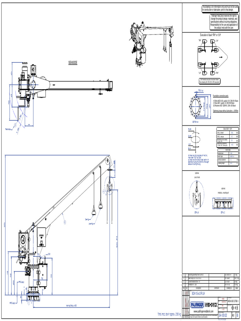 Davit Execution Drawing SCH 15-4.0 LH | PDF
