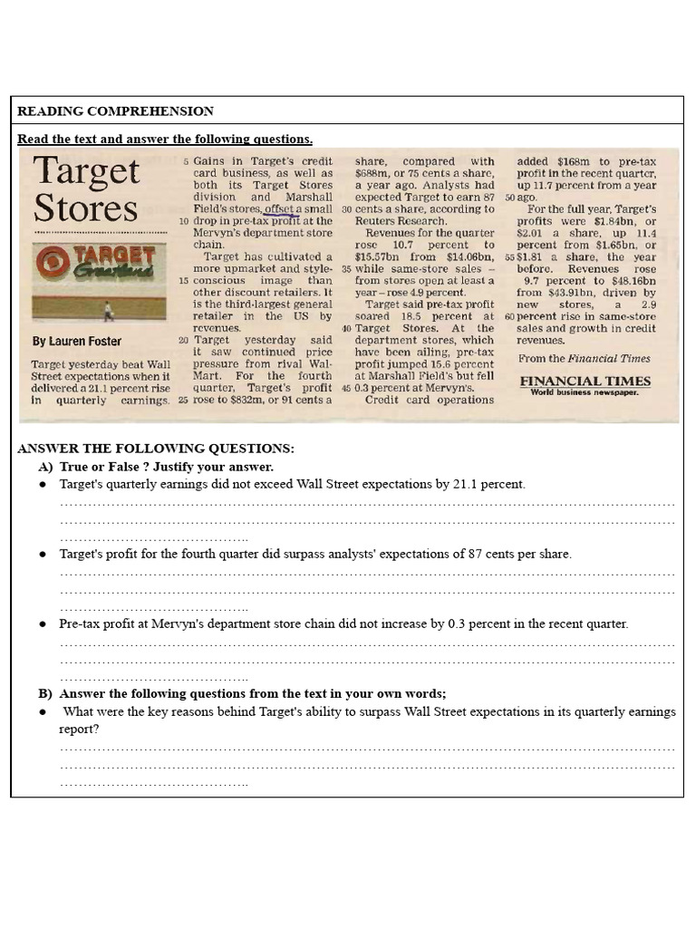 Target Earnings Analysis and Application Guide | PDF | Business