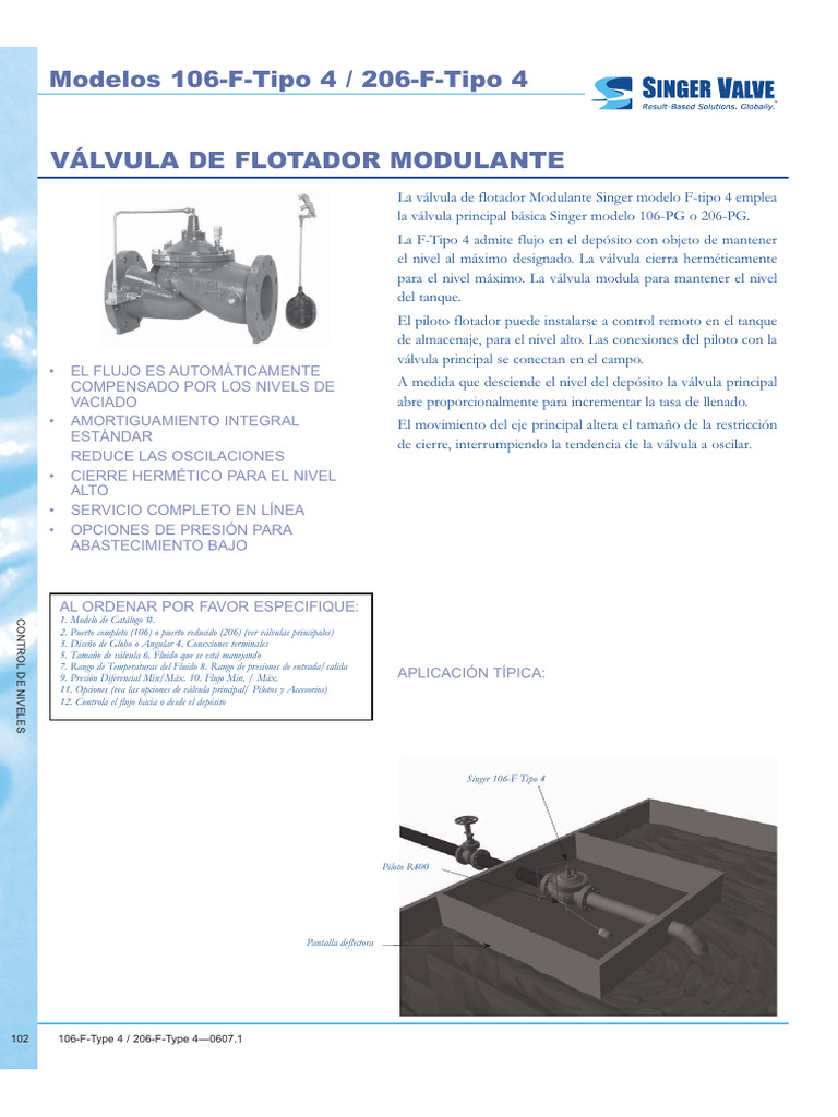 Flotador Modulante | PDF | Válvula | Ingeniería de Edificación