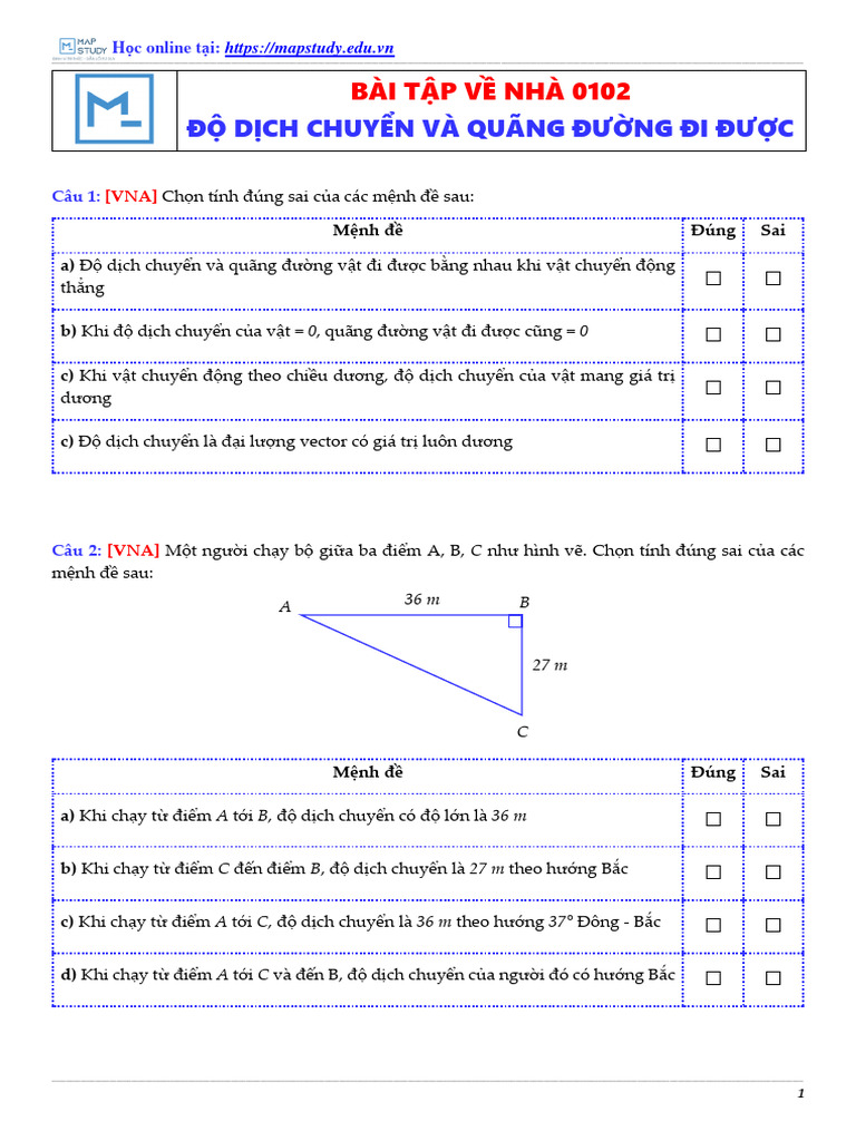 Tai Lieu - Bai 0102 Bai Tap Ve Nha 1721098000213 | PDF