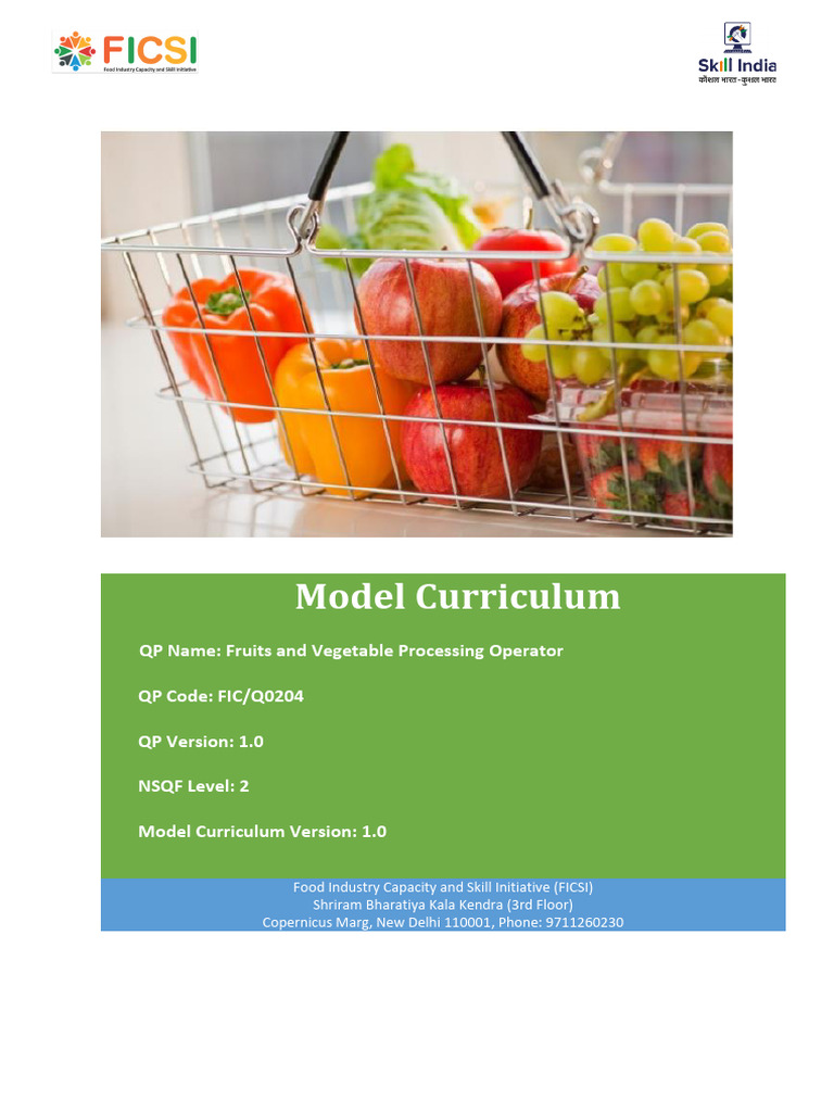 MC - Fruit and Vegetable Processisng Operator | PDF | Business
