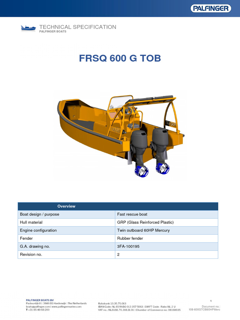 3FA-100195 FRSQ 600 G TOB (Technical Specifications) | PDF | Hull ...