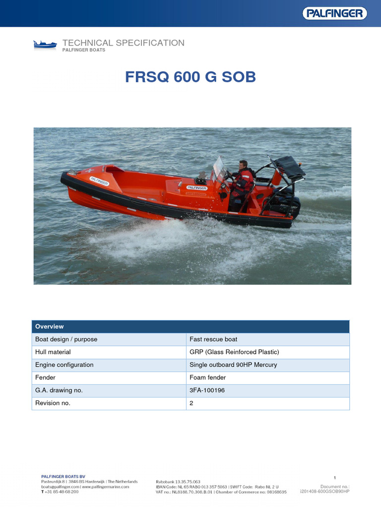 3FA-100196 FRSQ 600 G SOB (Technical Specifications) | PDF | Hull ...