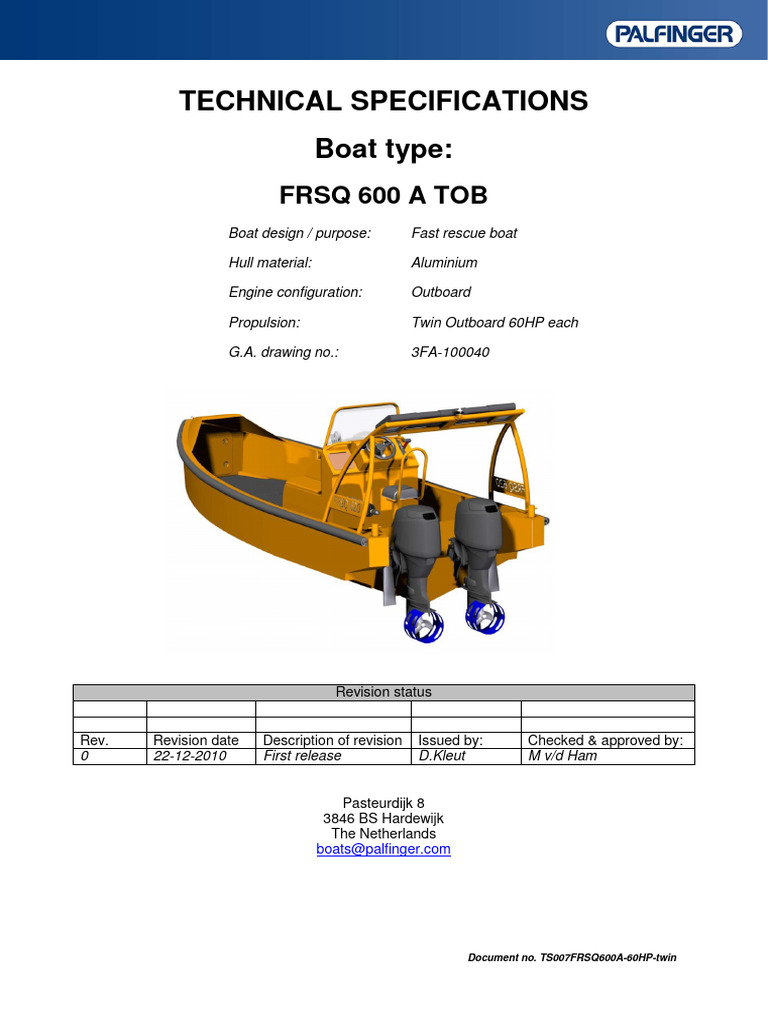 3FA-100040 FRSQ 600 A TOB (Technical Specifications) | PDF | Hull ...