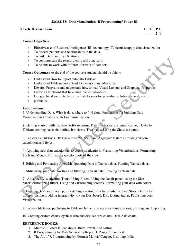 Powerbi Syllabus | PDF | Computing | Information Technology Management
