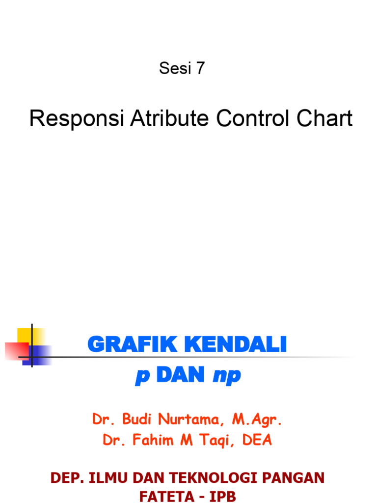 RESPONSI MATERI 7 ATTRIBUTE CONTROL CHART FOR Lecturer | PDF ...