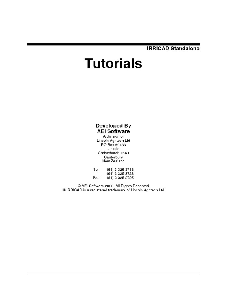 IRRICAD Standalone Tutorials | PDF | Valve | Fire Sprinkler System