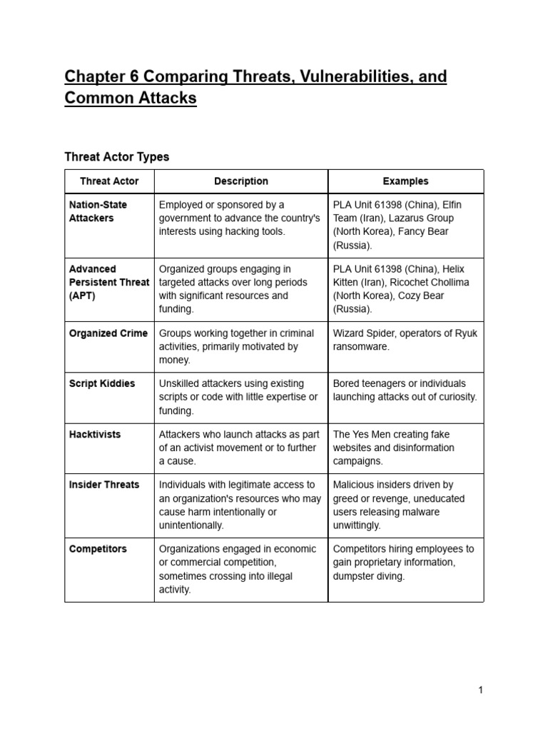 Understanding Cyber Threat Actors | PDF | Malware | Security