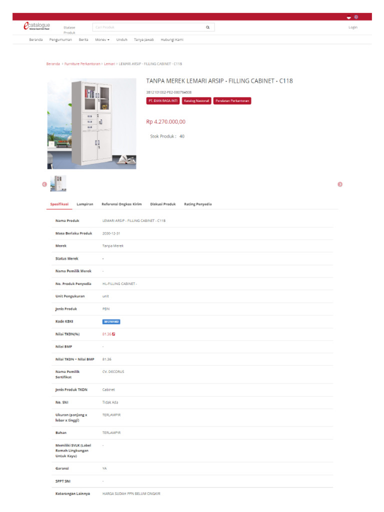 Lemari Arsip JKL Bandung | PDF