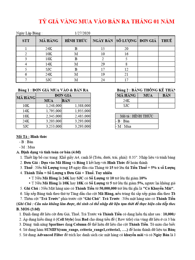 Bo De On Tap 2 - MOS 2 - Du Lieu | PDF