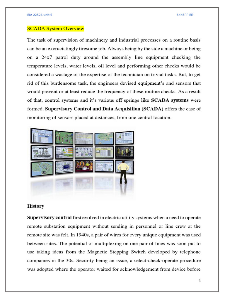 SCADA System Overview and Functions | PDF | Scada | Programmable Logic Controller