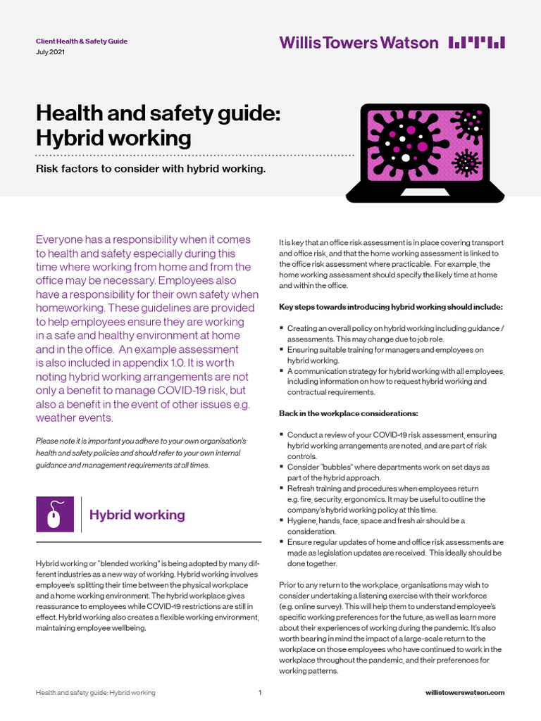health-and-safety-guide-hybrid-working (2) | PDF | Employment | Risk