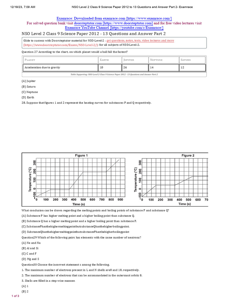 NSO-Level-2-Class-9-Paper-2012-13-Part-2 | PDF | Petroleum | Fuel Oil