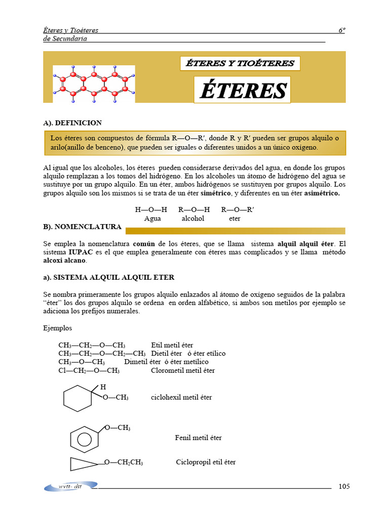 Éteres T 9 | PDF | Éter | Solvente