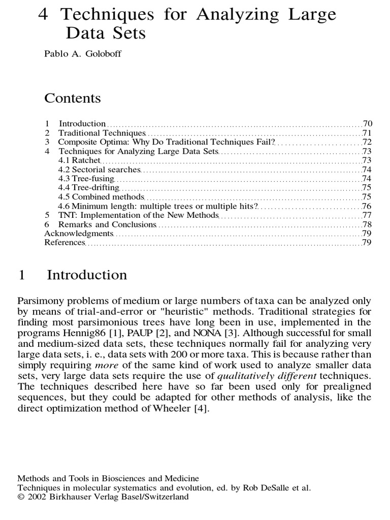 Advanced Large Data Set Analysis | PDF | Mathematical Optimization | Biology