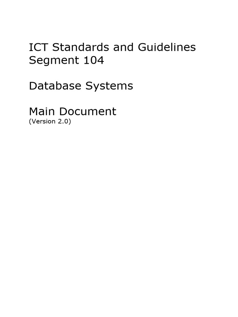 104-00 DB Main Document | PDF | Databases | Relational Database