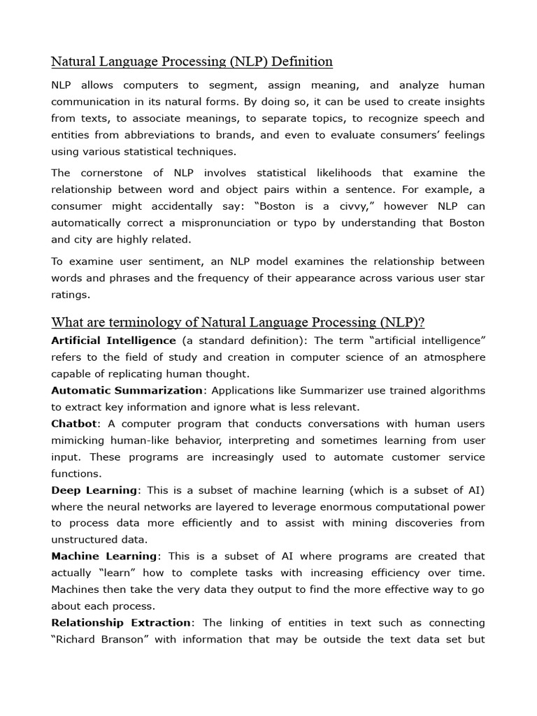 Natural Language Processing | PDF | Artificial Intelligence | Intelligence (AI) & Semantics