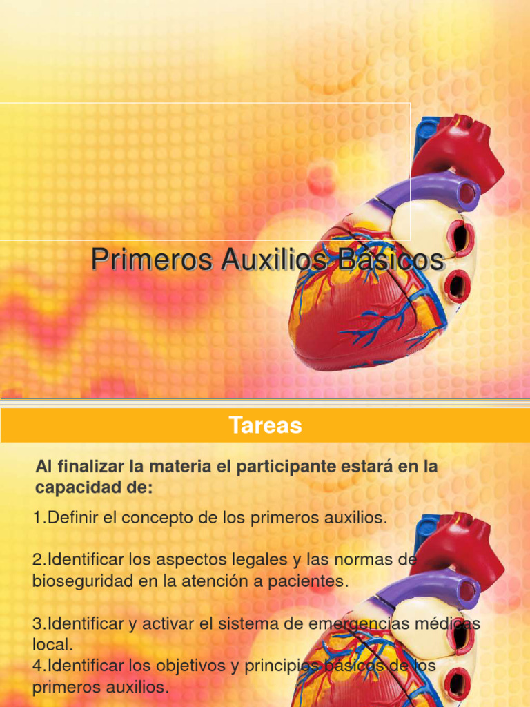 Primeros Auxilios... | PDF | Reanimación cardiopulmonar | Paro cardíaco