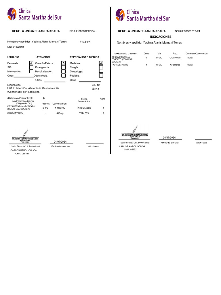 Receta | PDF | Tratamientos médicos | Drogas