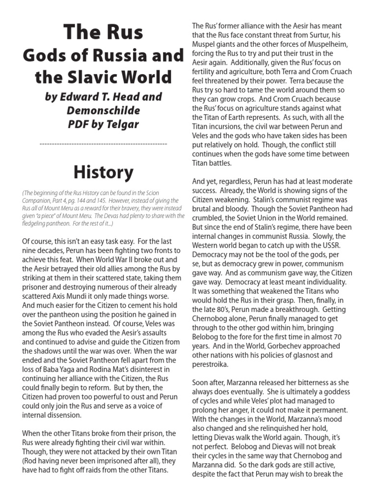 The Rus: History | PDF | Deities