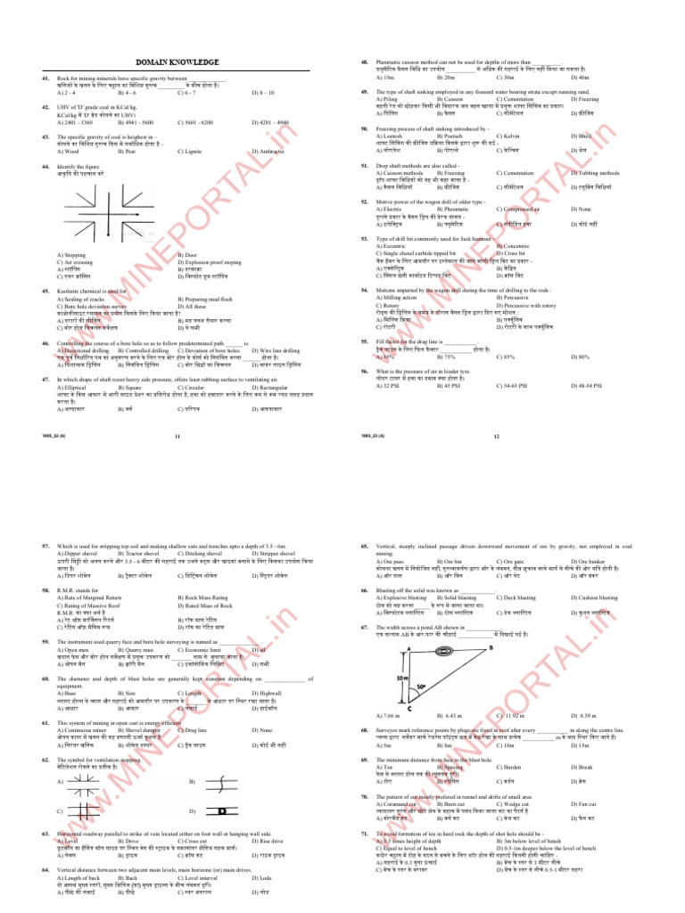 NMDC Junior - Officer - (Mining) - Trainee Exam 2022 | PDF