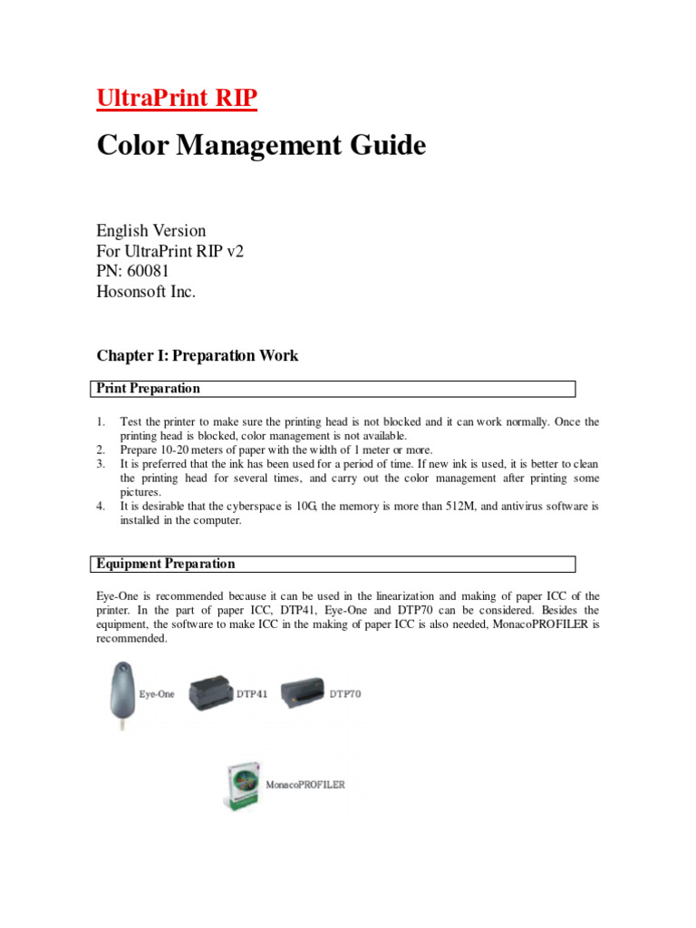 UltraPrint RIP Color | PDF | Printer (Computing) | Color