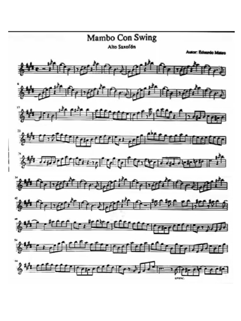 Mambo Con Swing Saxo Alto | PDF