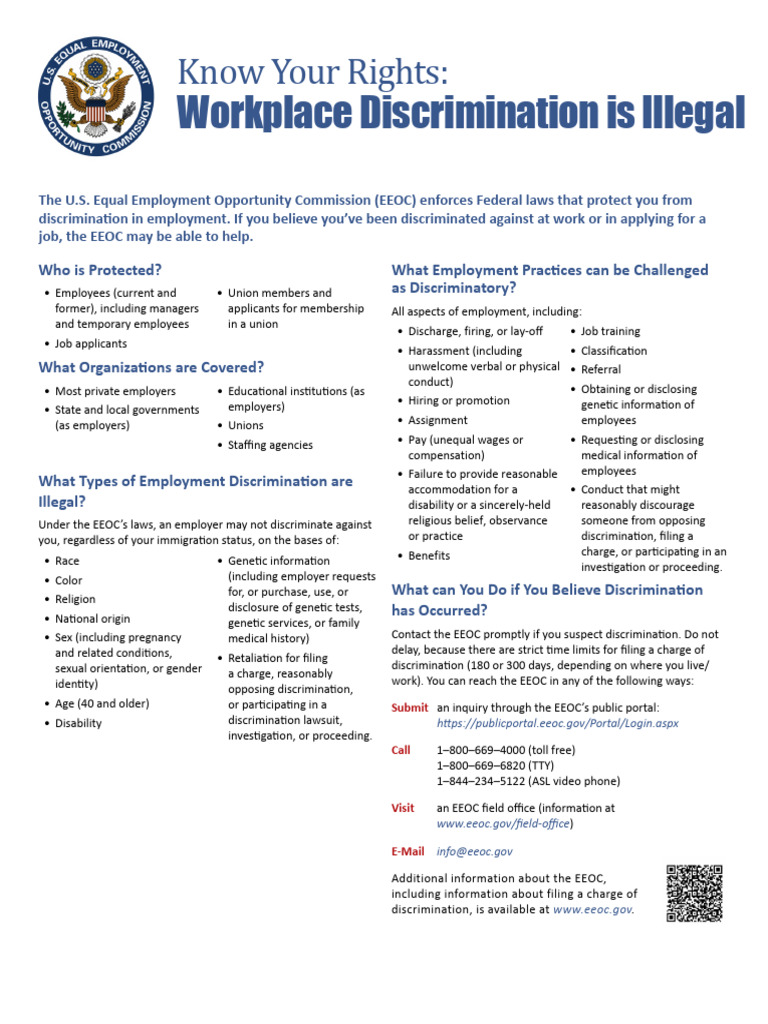 EEOC Know Your Rights | PDF | Equal Employment Opportunity Commission ...