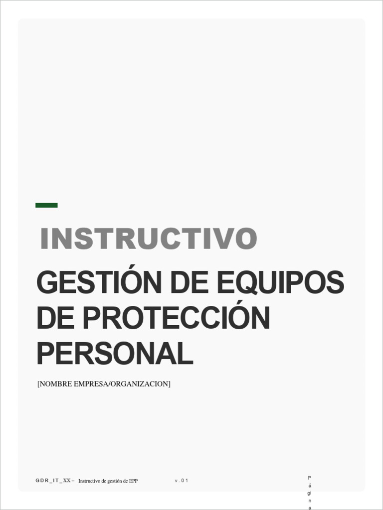5.1b - Instructivo de Gestión de EPP | PDF | Business | Soldadura