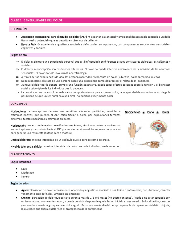 S3 Fisio Oral | PDF | Dolor | Inflamación