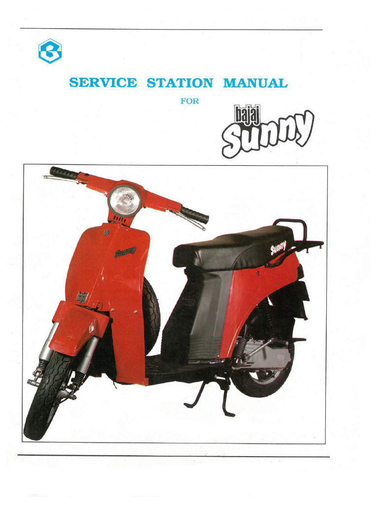 Bajaj Sunny Service Station Manual 1990 Komprimerad | PDF