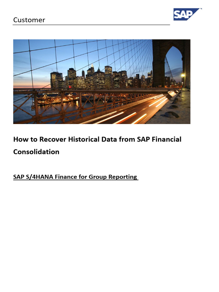Recover Data from SAP FC to S/4HANA | PDF | Income Statement | Investing