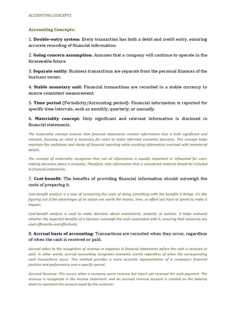 ACCOUNTING CONCEPT | PDF | Retained Earnings | Balance Sheet