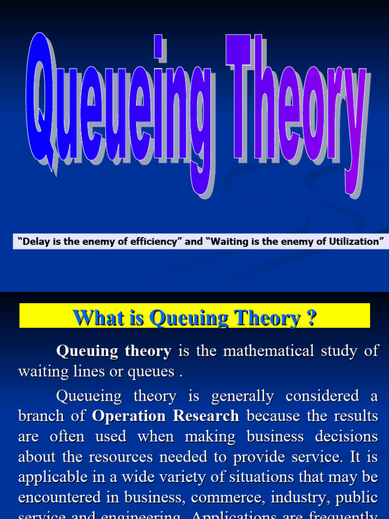 Queueing Theory | PDF | Applied Mathematics