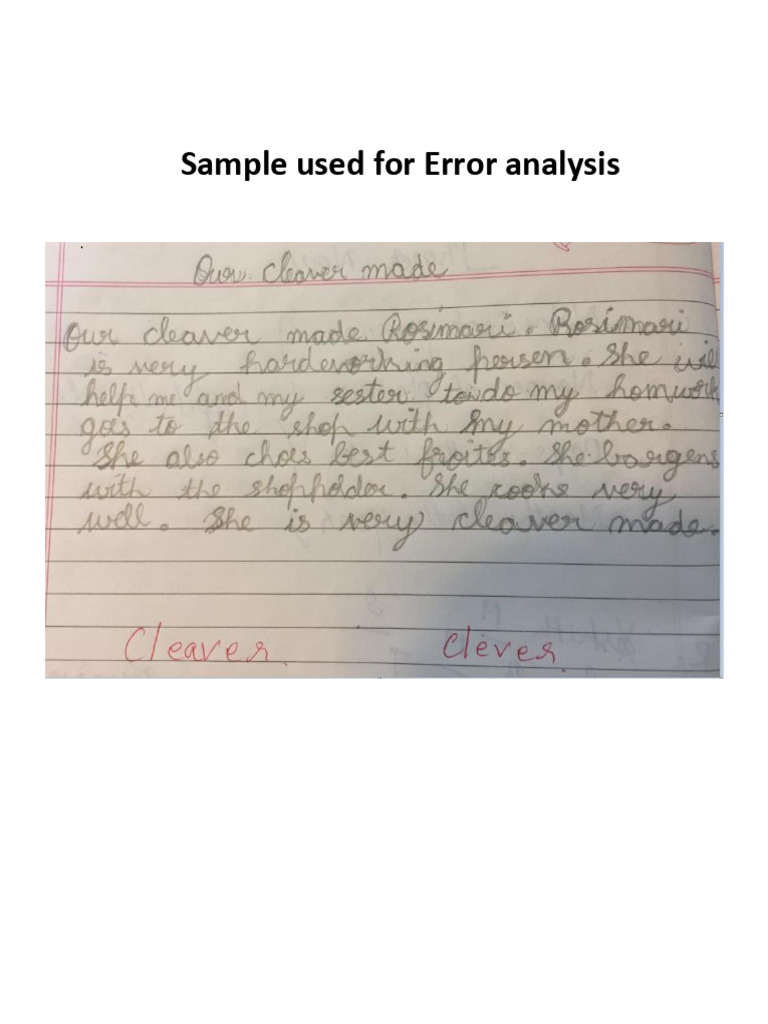 Spelling Error Analysis & Worksheets Assignment - Chithra Formatted ...