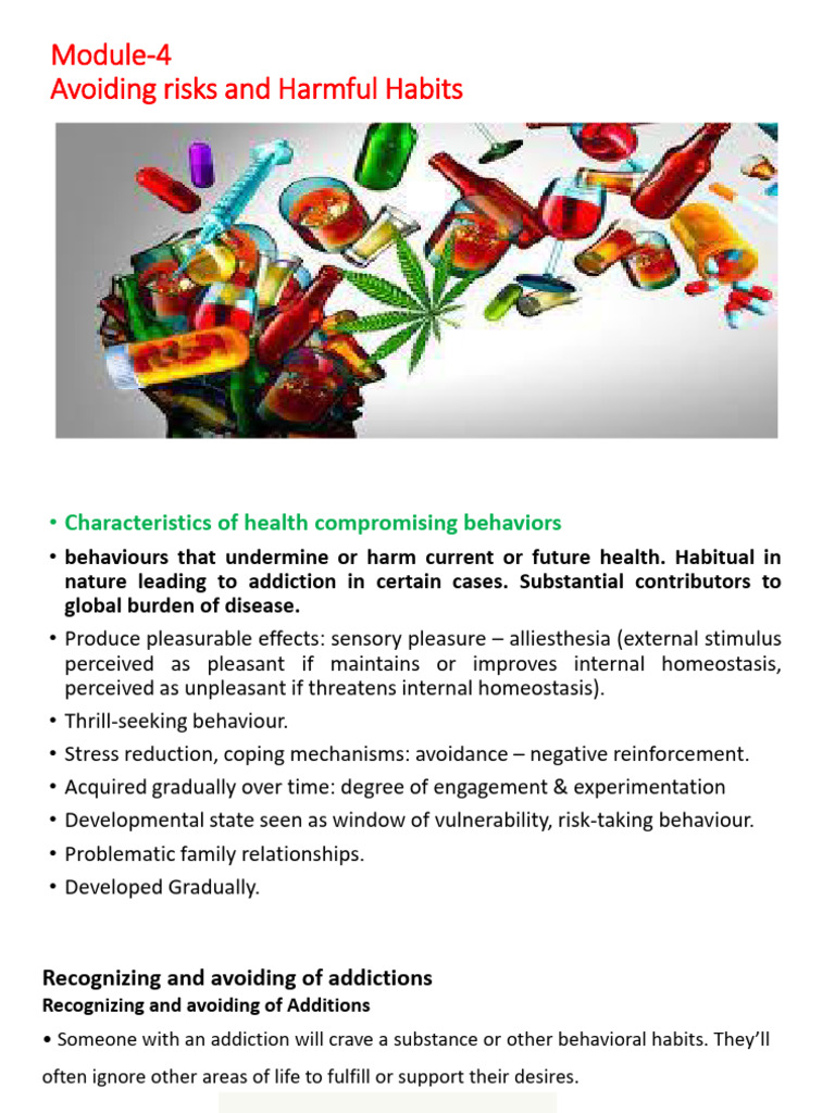 SFH Module IV | PDF | Substance Abuse | Substance Use Disorder