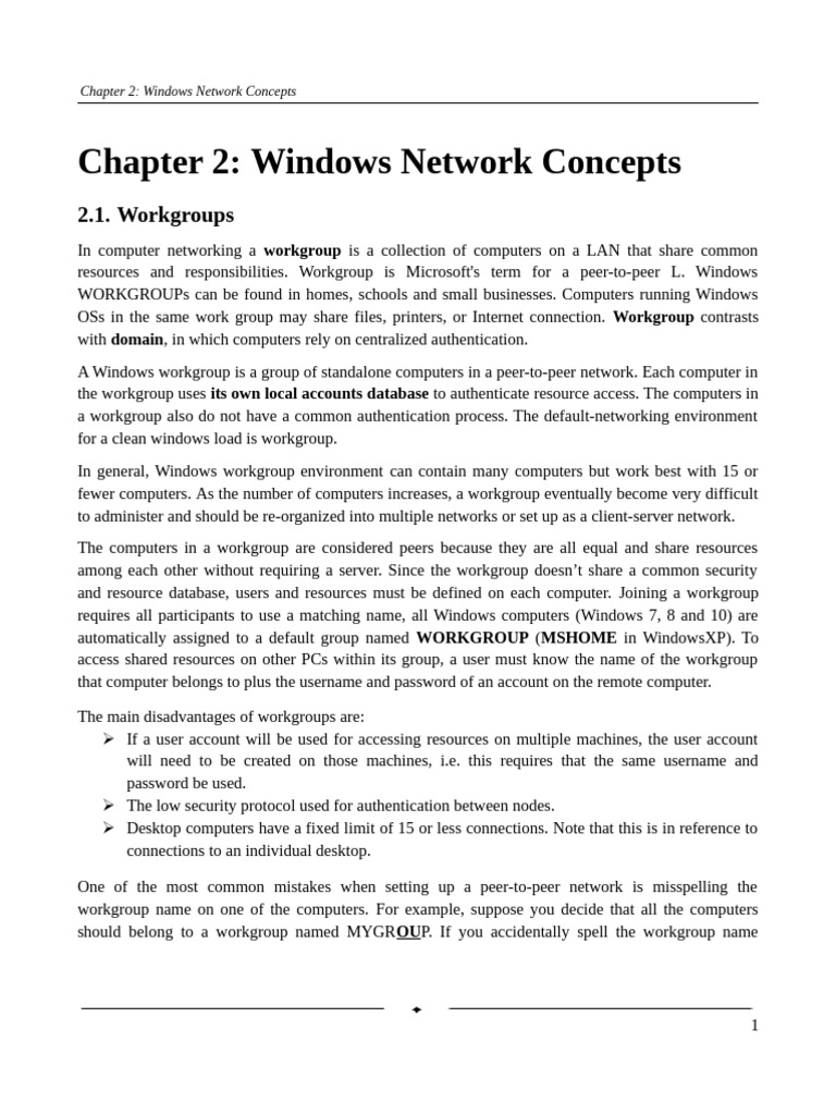Chapter 2 - Windows Network Concepts | PDF | Active Directory | System Software
