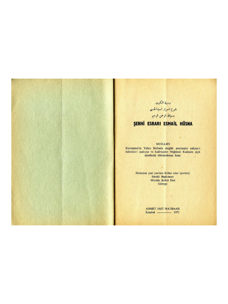 Serhi Esrari Esmail Husna Sami Saruhani HZ | PDF