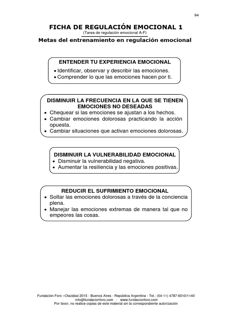 Regulación Emocional 1,2,3 | PDF | Las emociones | Autorregulación ...