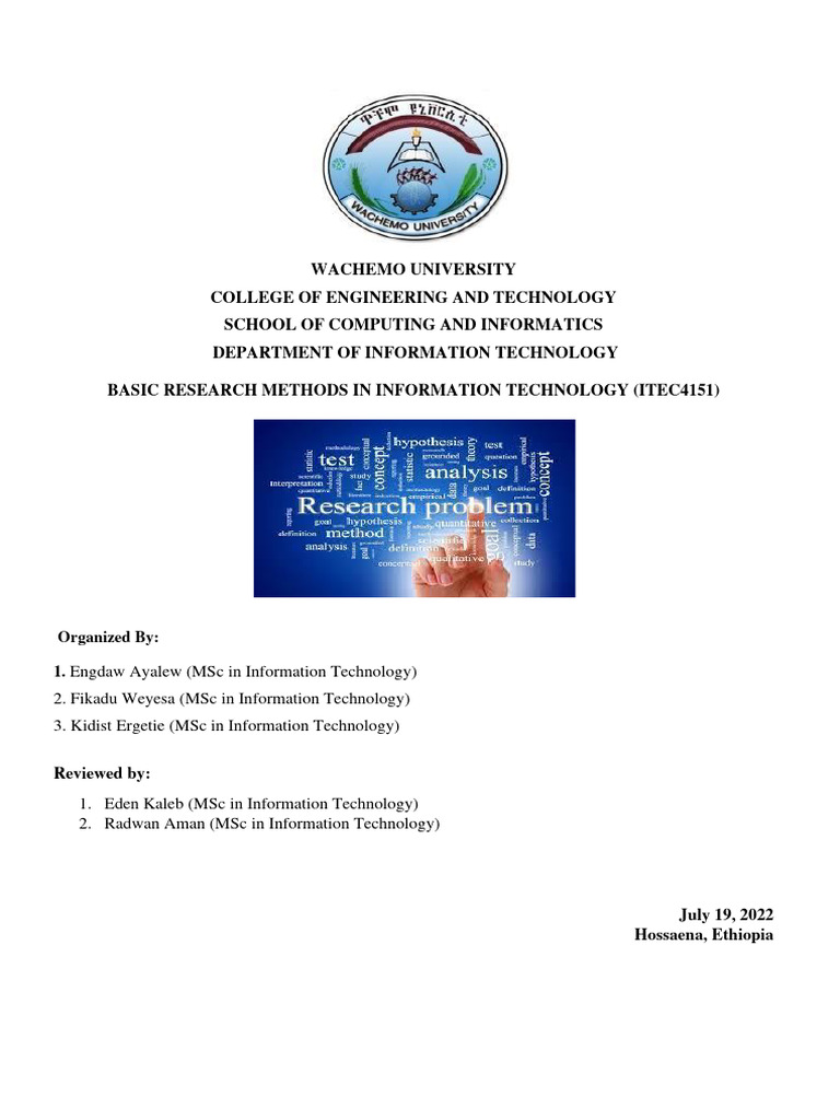 Basic Research Methodology in IT Module - Final | PDF | Type I And Type ...