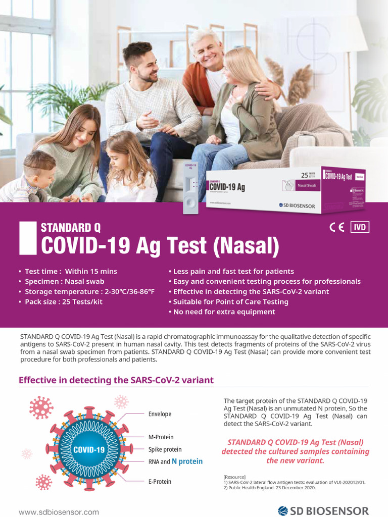 Standard Q Antigen Test Kit Nasal Swab | PDF